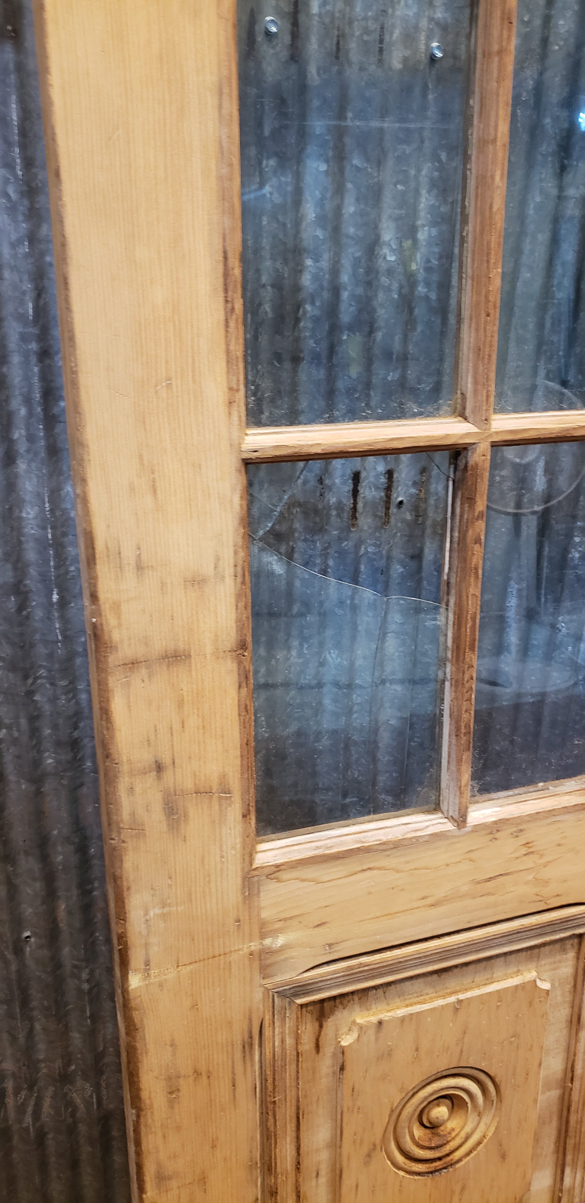 Pair of Newly Stripped 8 Pane Bullseye Panel Interior Doors 23" x 83 1 ...
