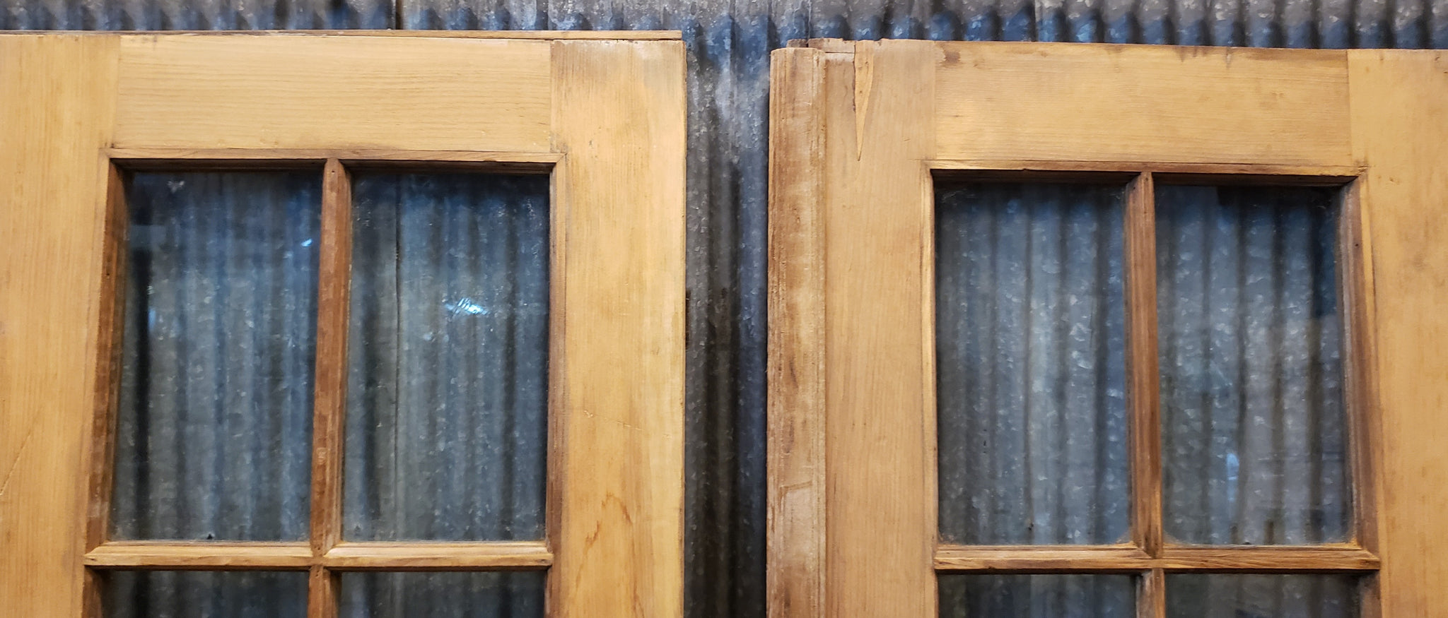Pair of Newly Stripped 8 Pane Bullseye Panel Interior Doors 23" x 83 1 ...