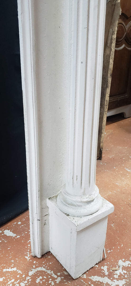 Federal Style Fireplace Mantel with Fluted Columns 50 1/2" W x 56" T G ...
