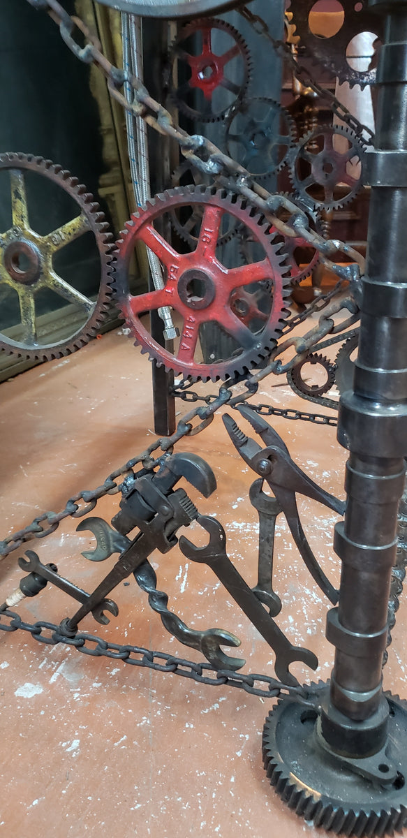 Custom Made Industrial Gear Piston Chain & Wrench Bathroom Vessel Sink ...