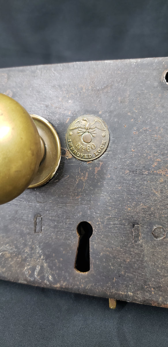 Original J.W. Carpenter Rim Lock Set 6" x4 1/4" w/ Keeper & More GS001 ...