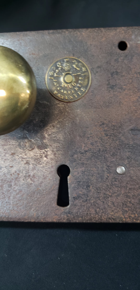 Restored Right Side Carpenter #60 Rim Lock Set with Key 6" x 4 1/2" GS ...