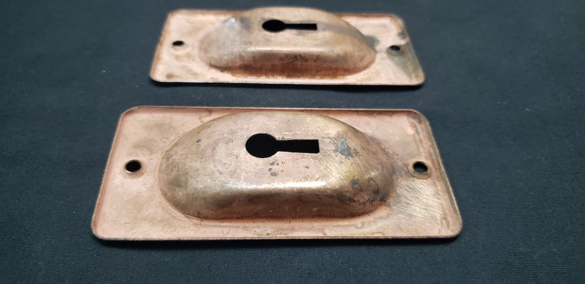 Pair of Pocket Door Escutcheon Plates with Key Holes 4" x 2" GS00420 ...