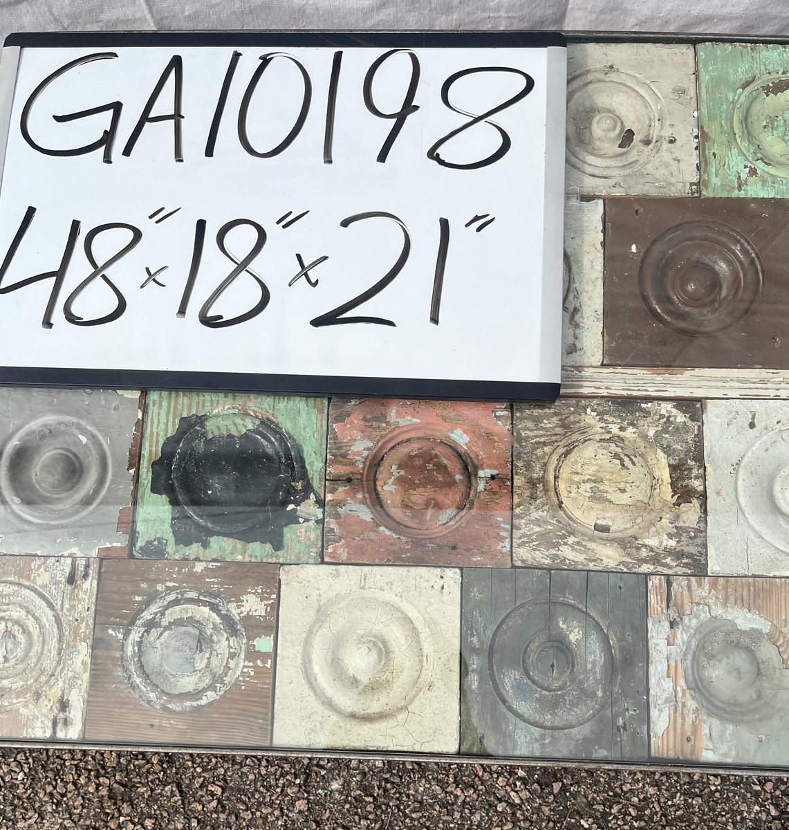 Glass Top Rosette Coffee Table GA10198 – Governor's Architectural Salvage