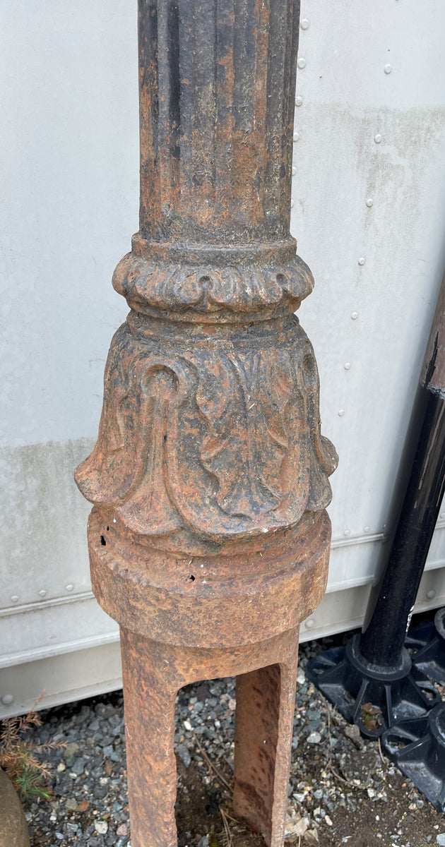 Late 1800's Ornate Victorian Cast Iron Street Gas Light Post GS00243 ...