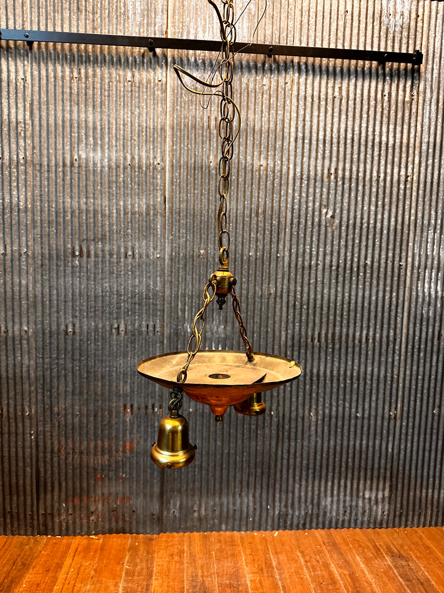 ART DECO BRASS DOUBLE-LIGHT PAN-STYLE LIGHT FIXTURE GA10026 – Governor ...