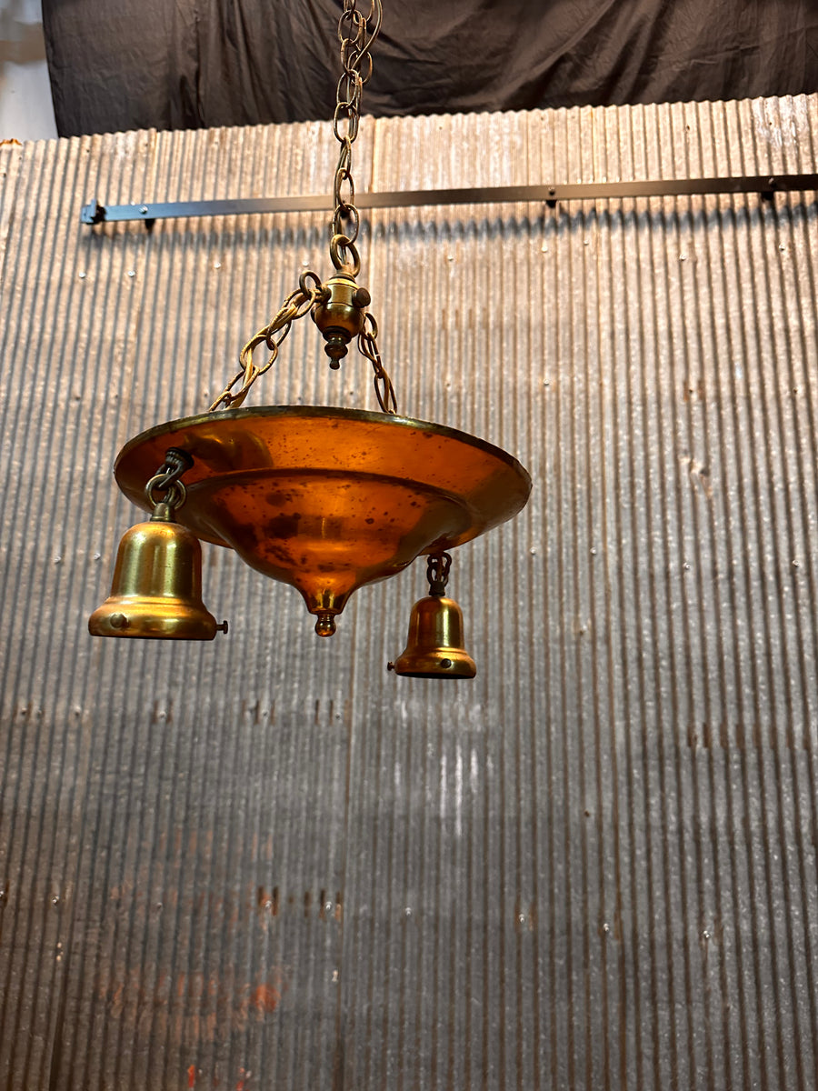 ART DECO BRASS DOUBLE-LIGHT PAN-STYLE LIGHT FIXTURE GA10026 – Governor ...