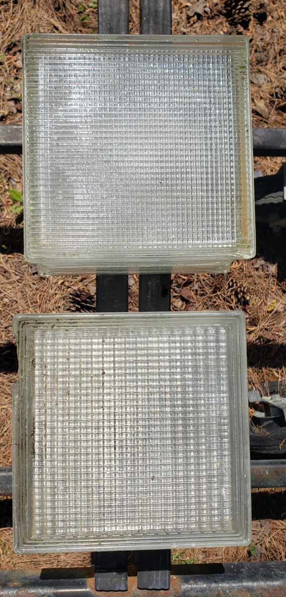 Reclaimed Square Glass Blocks 7 3/4" x 3 7/8" 3 Patterns Available - O ...