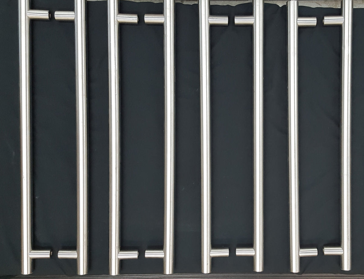 4 Pairs of Large Brushed Aluminum Door Push / Pull Bars #GA2206 ...