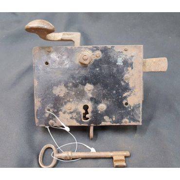 Primitive Cast Iron Rim Lock with Key #GA4168 – Governor's ...
