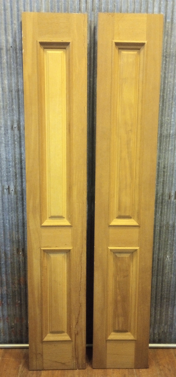Pair of Full Length Narrow Mahogany Exterior Doors 12" x 72" #GA-S011 ...