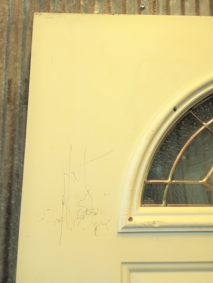 1/2 Half Moon Glass & Four Panel Exterior Door 35 1/2" Wide x 79" Tall ...